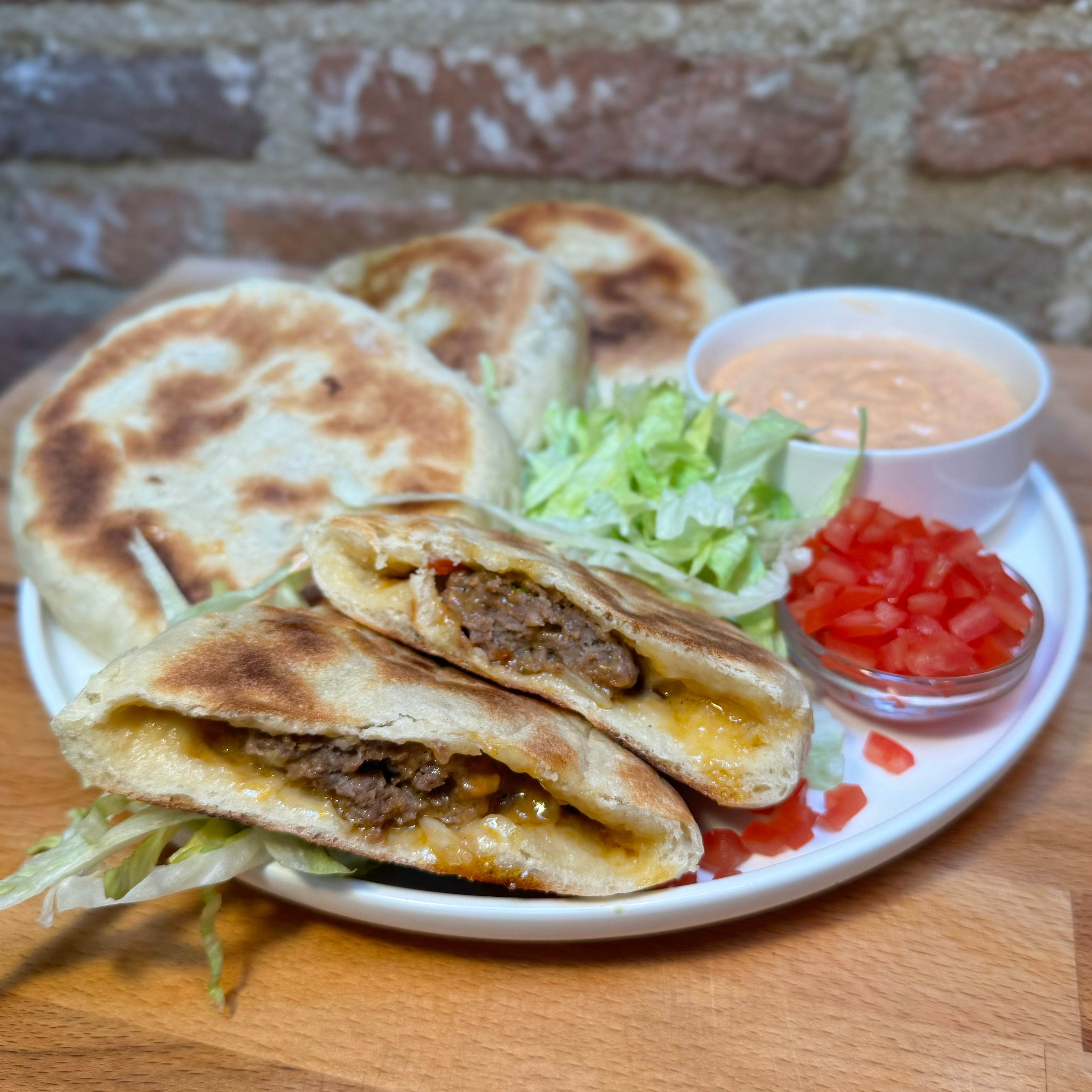 Big Mac stuffed pitas – The twisted chef